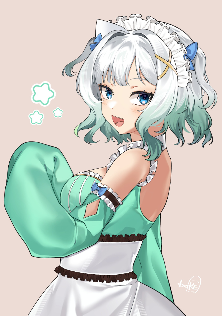 Safebooru - 1girl absurdres artist name backless dress backless outfit blue eyes detached collar ...