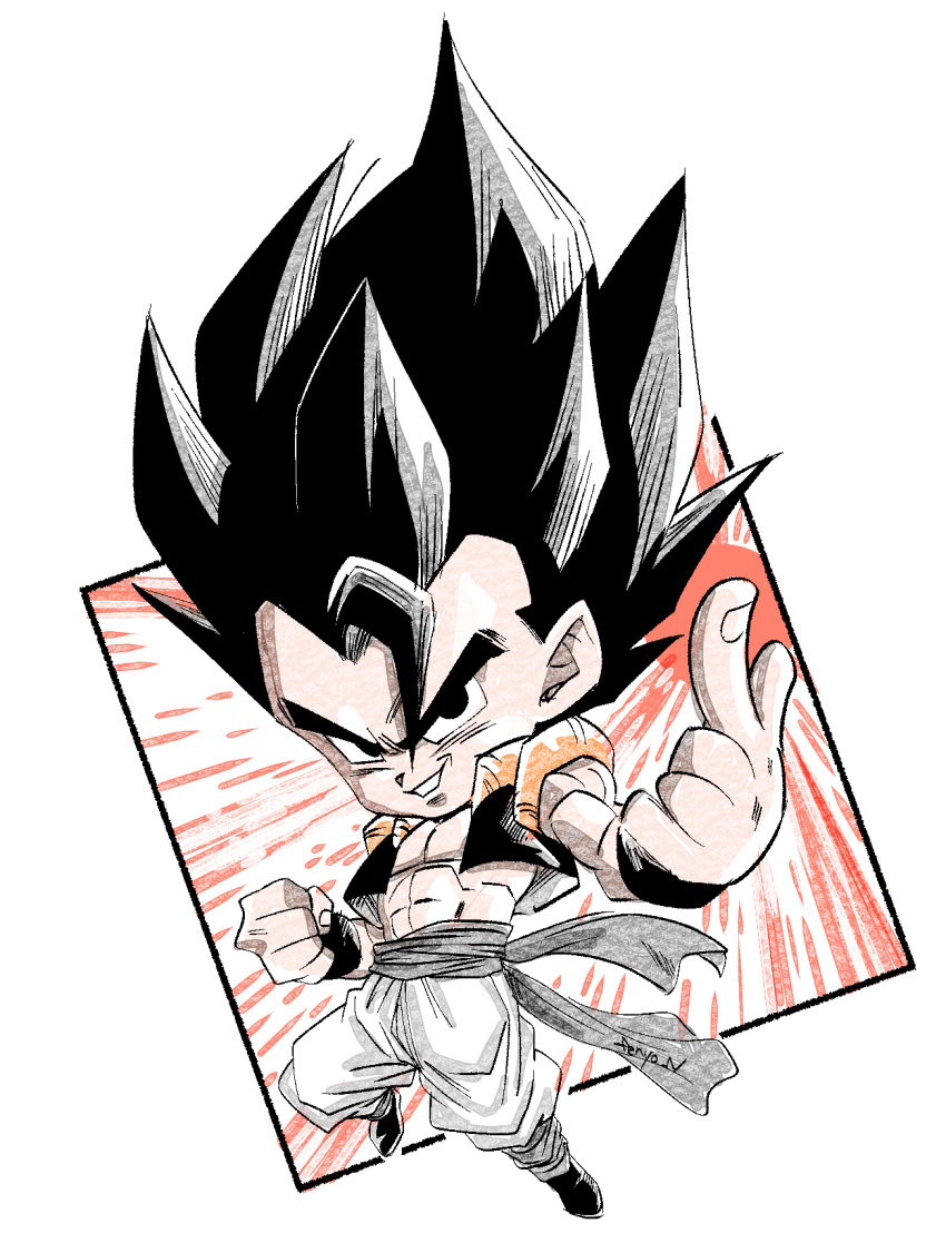Safebooru - 1boy black hair black vest chibi cropped vest dragon ball ...
