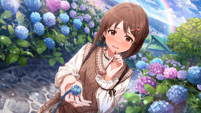 Safebooru - brown eyes brown hair dress hagiwara yukiho idolmaster million live! theater days ...