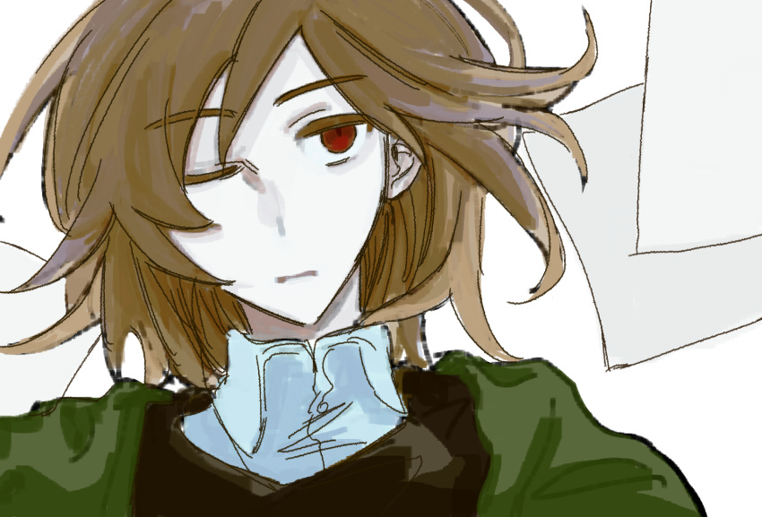 Safebooru - 1boy black vest brown hair chinese commentary closed mouth collared shirt colored ...