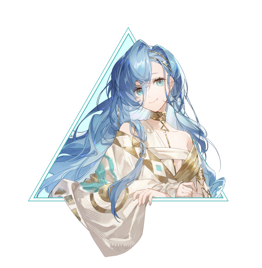 Safebooru - 1girl 37 (reverse:1999) absurdres ancient greek clothes bare shoulders blue eyes ...