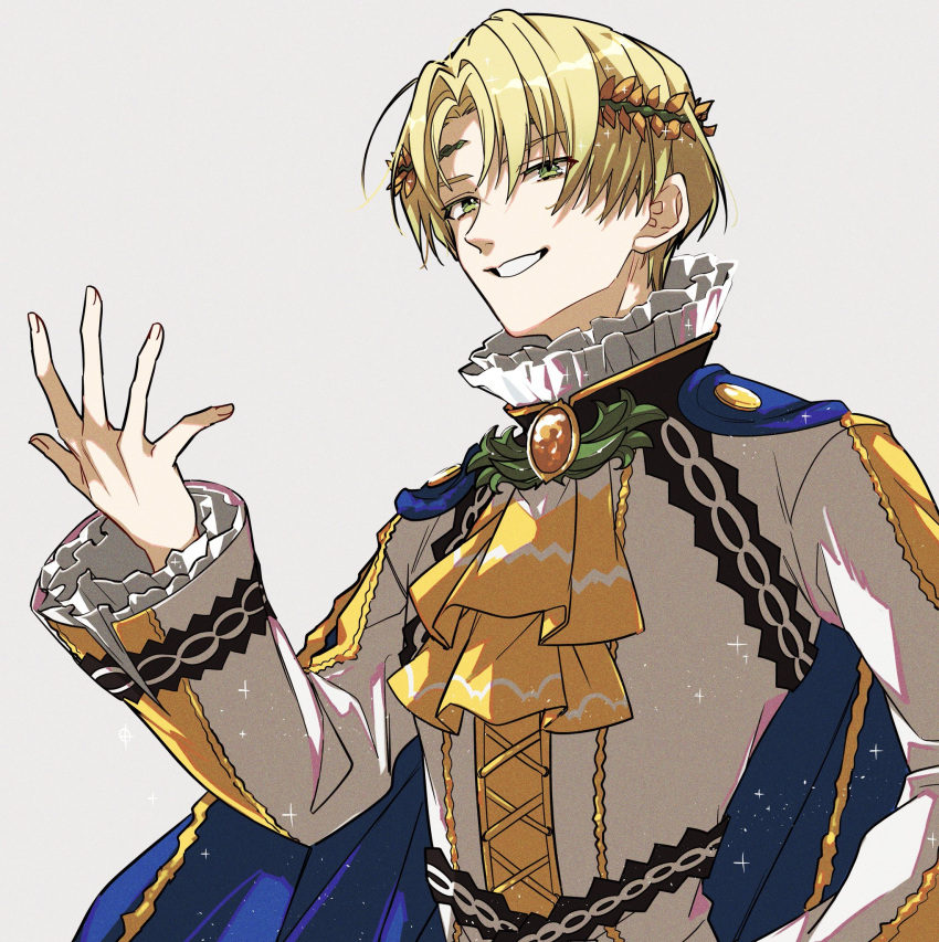 Safebooru - 1boy alfred (fire emblem) ascot blonde hair blue cape cape circlet fire emblem fire ...