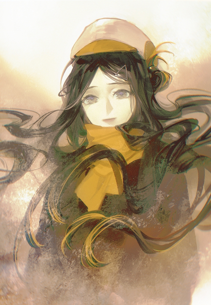 Safebooru - 1girl alternate costume black coat black hair chinese commentary coat commentary ...