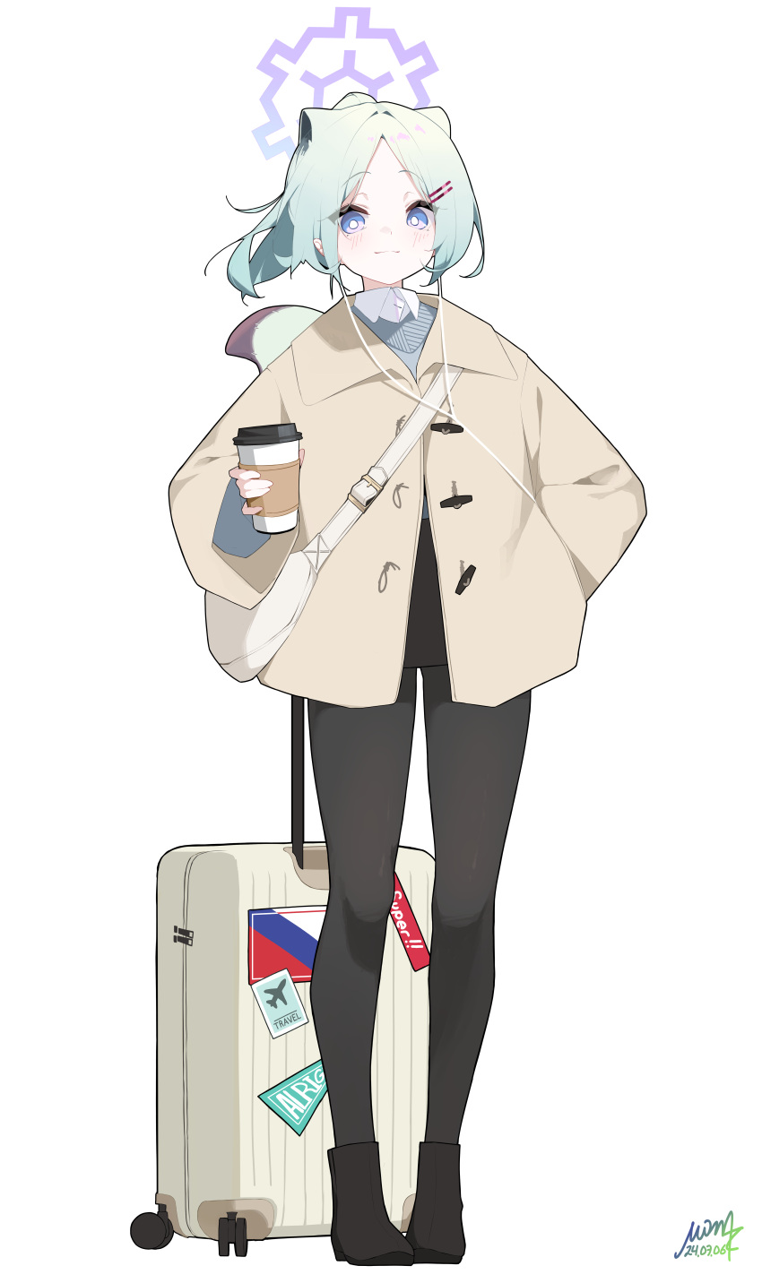 Safebooru - 1girl absurdres alternate costume animal ears black footwear black pantyhose blue ...