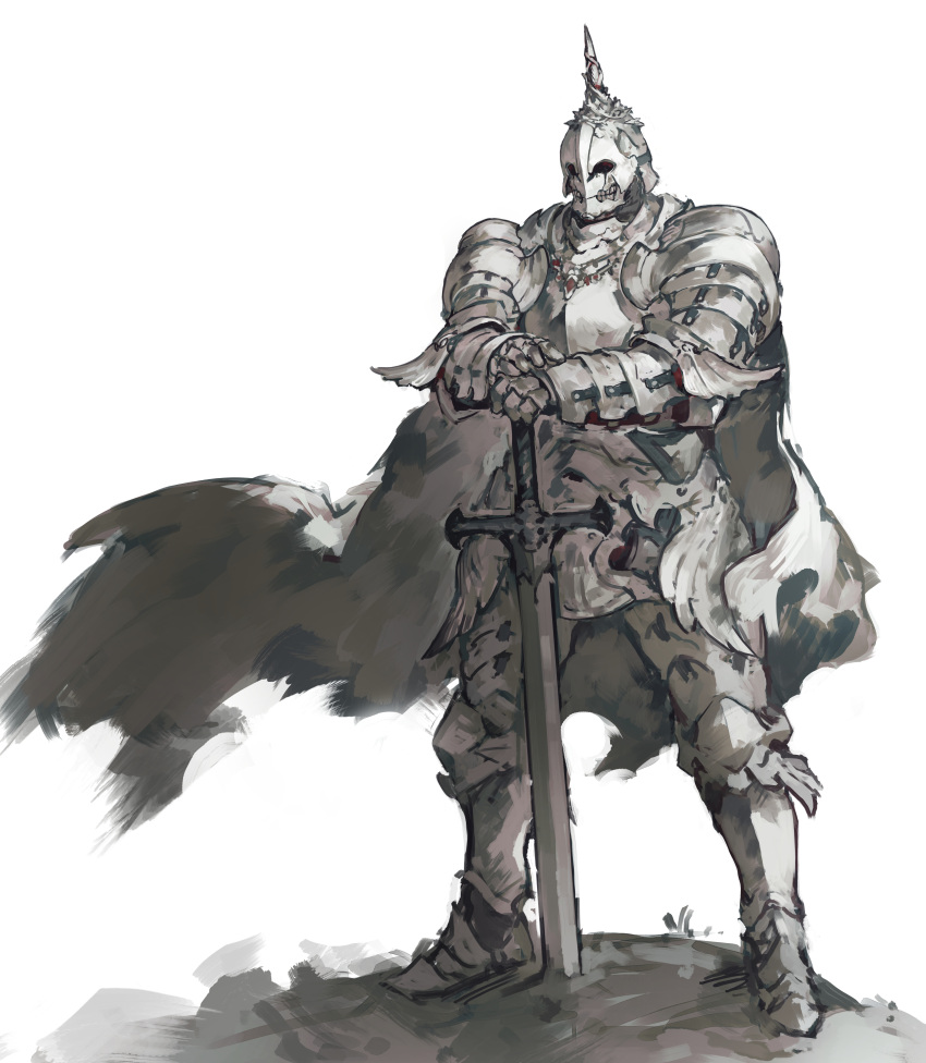 Safebooru - 1boy absurdres armor cape cuirass faulds full armor full ...