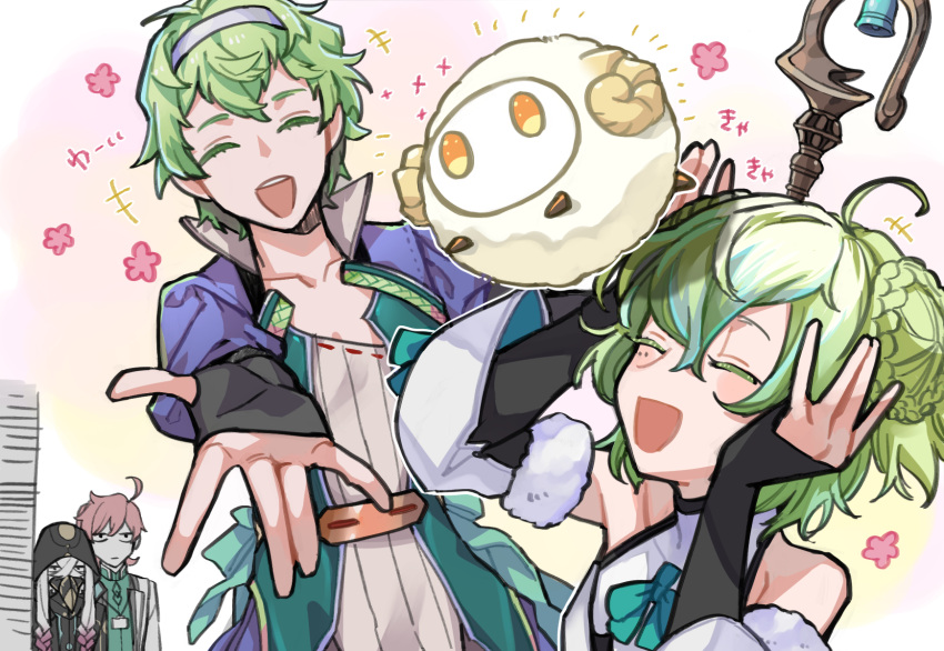 Safebooru - 4boys :d ^ ^ ahoge apollo (fate) asclepius (fate) black ...