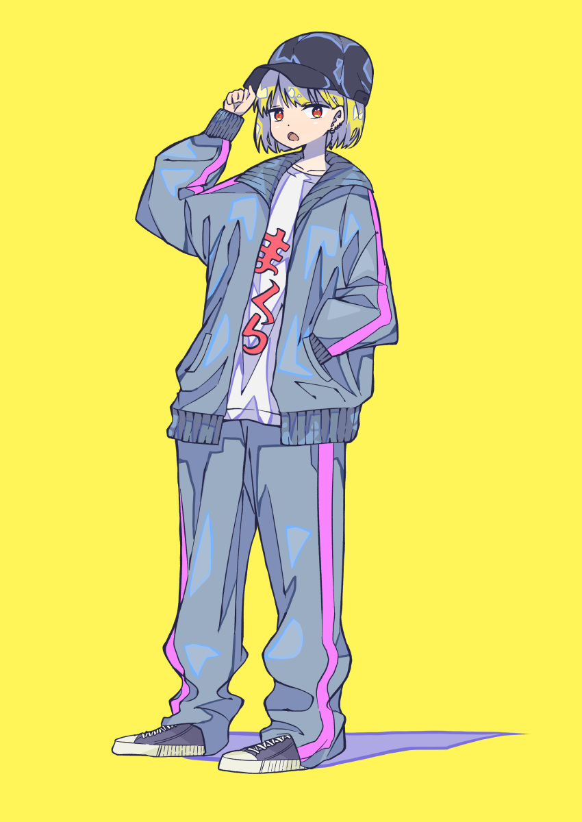 Safebooru - 1girl absurdres black footwear black hat blonde hair clothes writing collarbone full ...