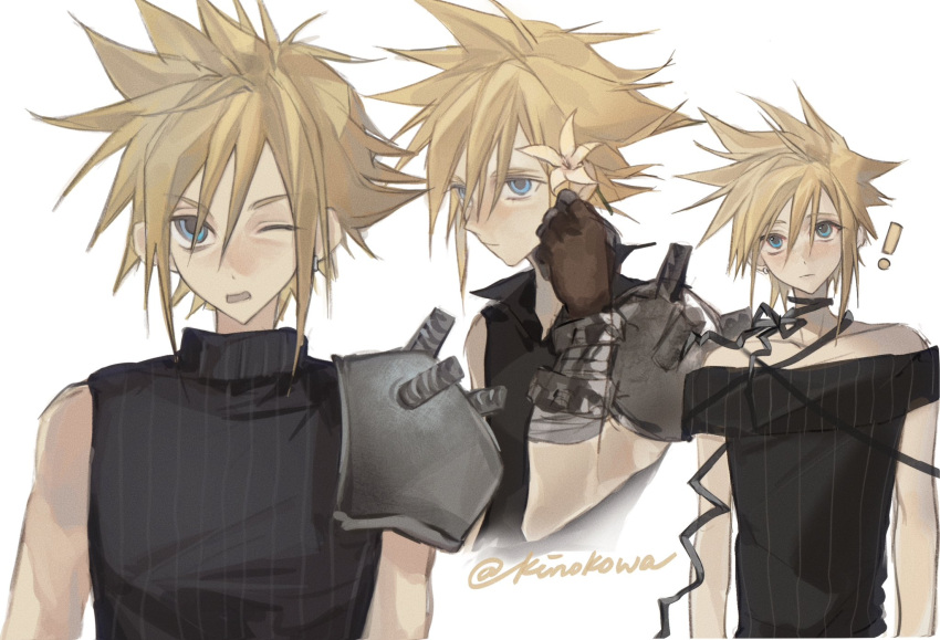 Safebooru - ! 1boy armor bandaged arm bandages black dress black footwear blonde hair blue eyes ...