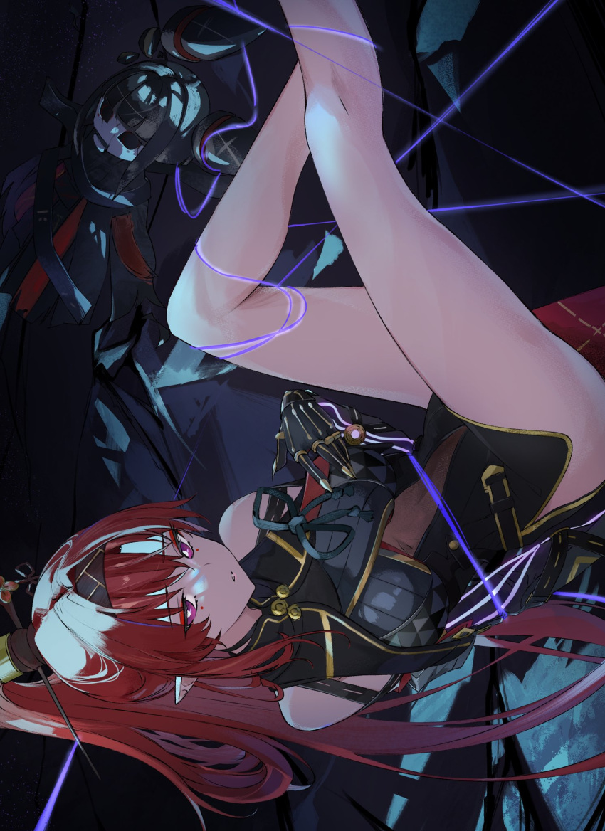 Safebooru - 1girl bare legs bare shoulders bound bound arms bound legs bound torso chinese ...