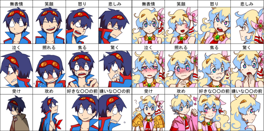 Safebooru - 1boy 1girl angry blue hair blush bow (understand ...