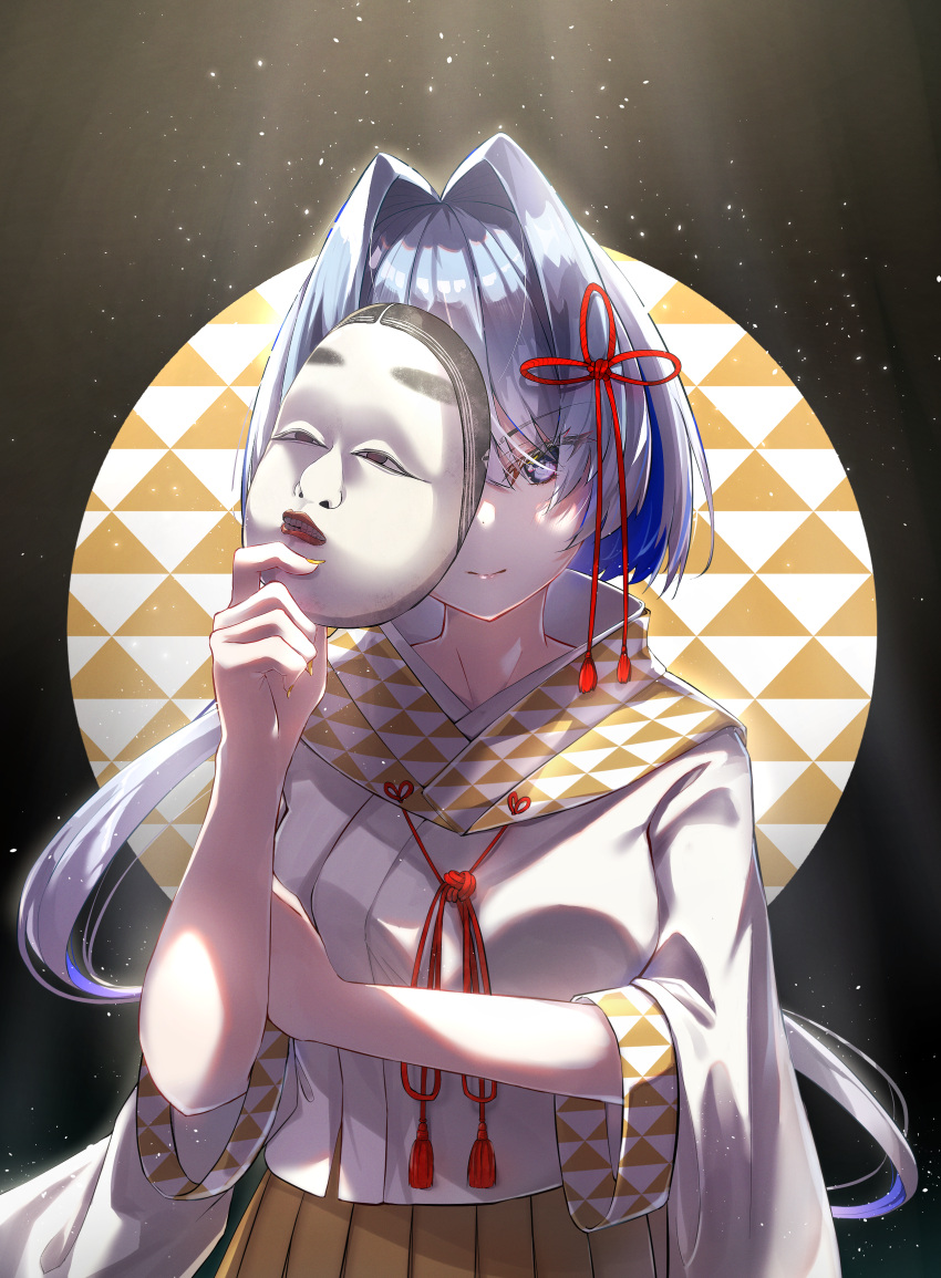 Safebooru - 1girl absurdres black background blue eyes blue hair closed mouth colored inner hair ...