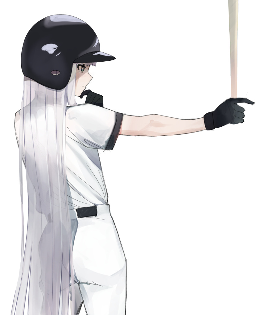 Safebooru - 1girl baseball bat baseball helmet baseball uniform black gloves blue eyes gloves ...