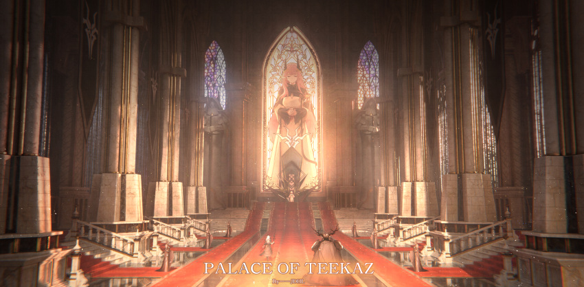 Safebooru - 1girl 2boys 6+others absurdly wide shot absurdres arknights ...