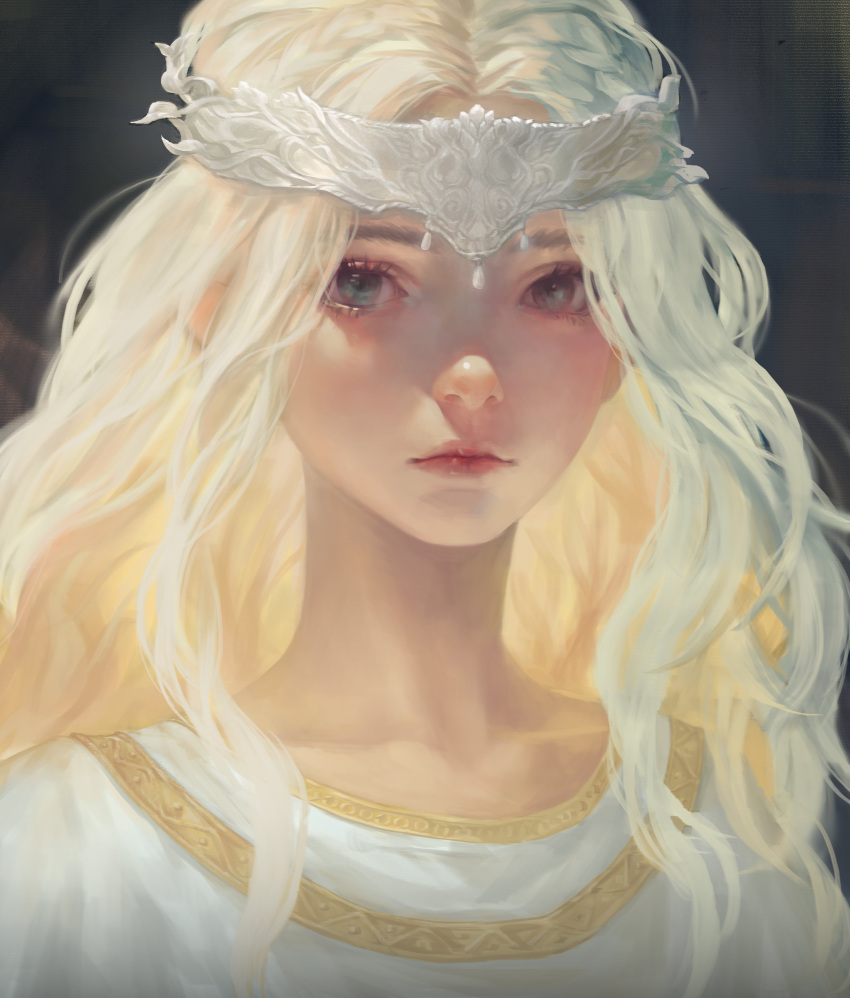 Safebooru - 1boy absurdres androgynous blonde hair blue eyes circlet closed mouth elden ring gem ...