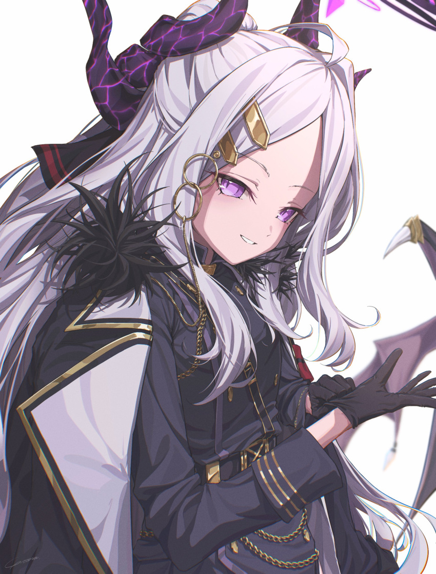 Safebooru - 1girl :d absurdres adjusting clothes adjusting gloves ahoge armband belt belt buckle ...