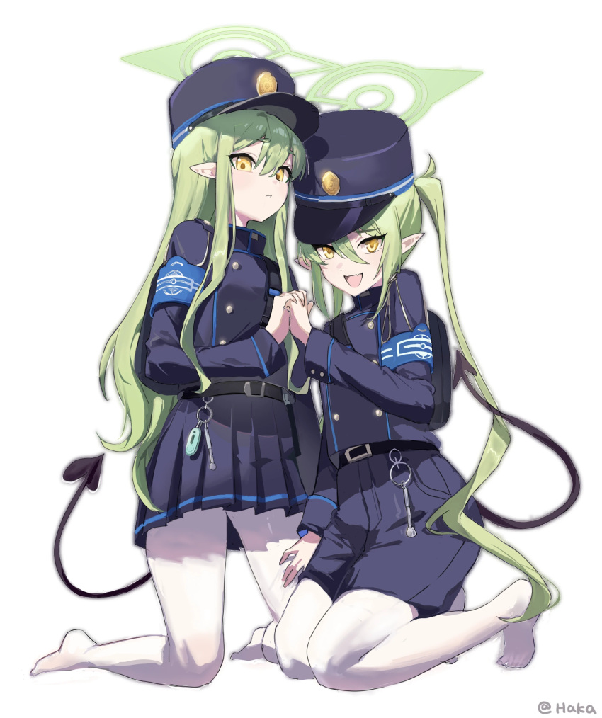 Safebooru - 2girls absurdres armband belt black belt blue archive blue armband blue shirt blue ...