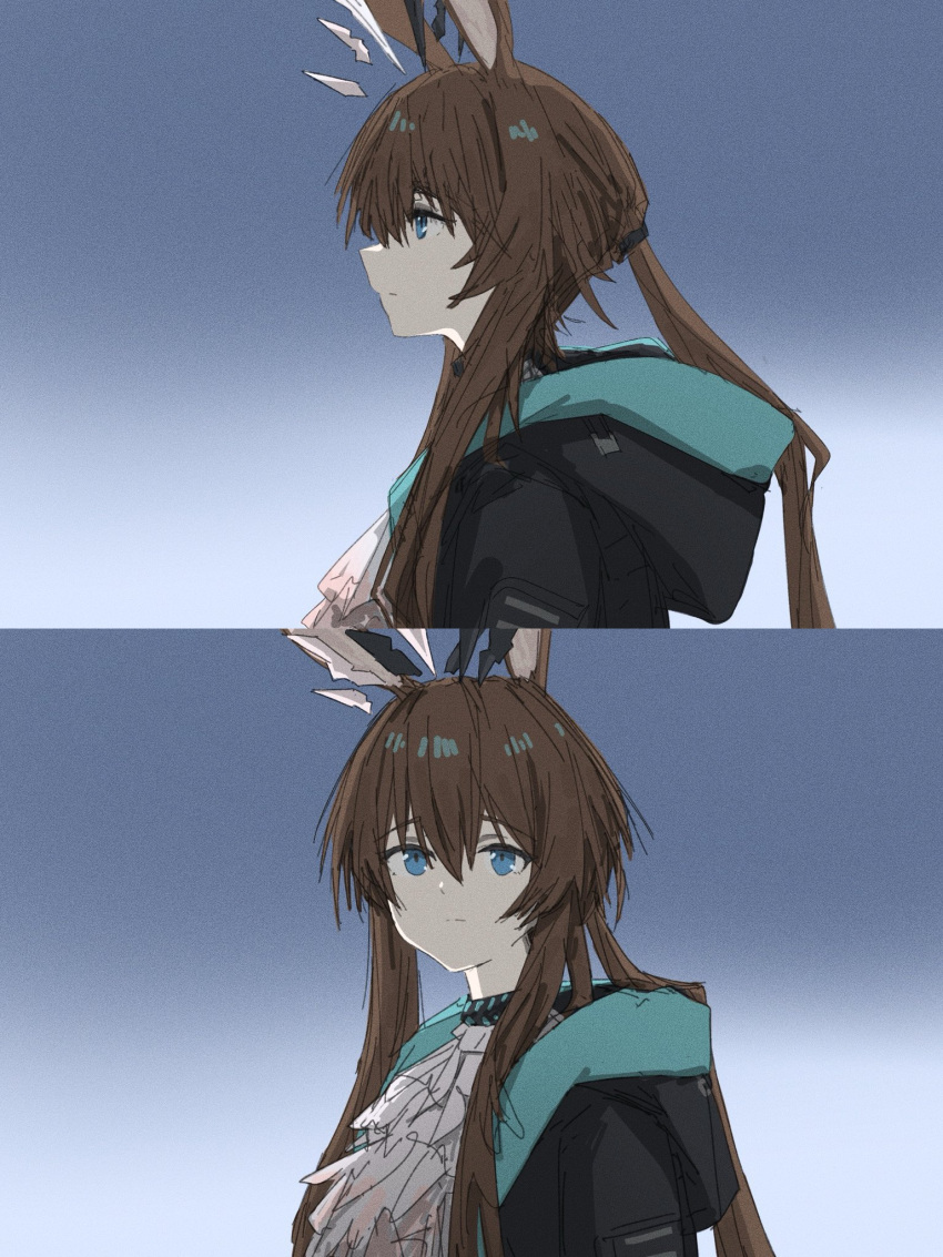 Safebooru - 1girl :| amiya (arknights) amiya (medic) (arknights) animal ears arknights ascot ...