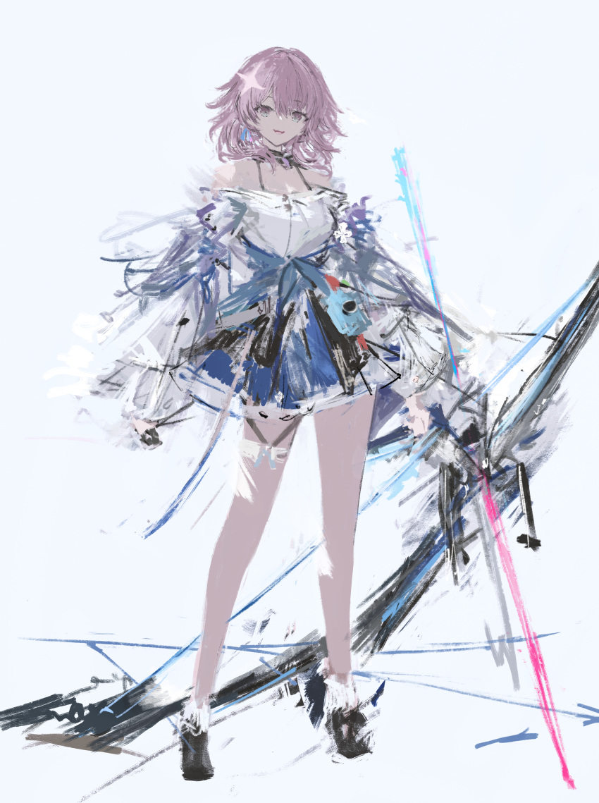 Safebooru - 1girl absurdres ankle boots black choker black footwear ...