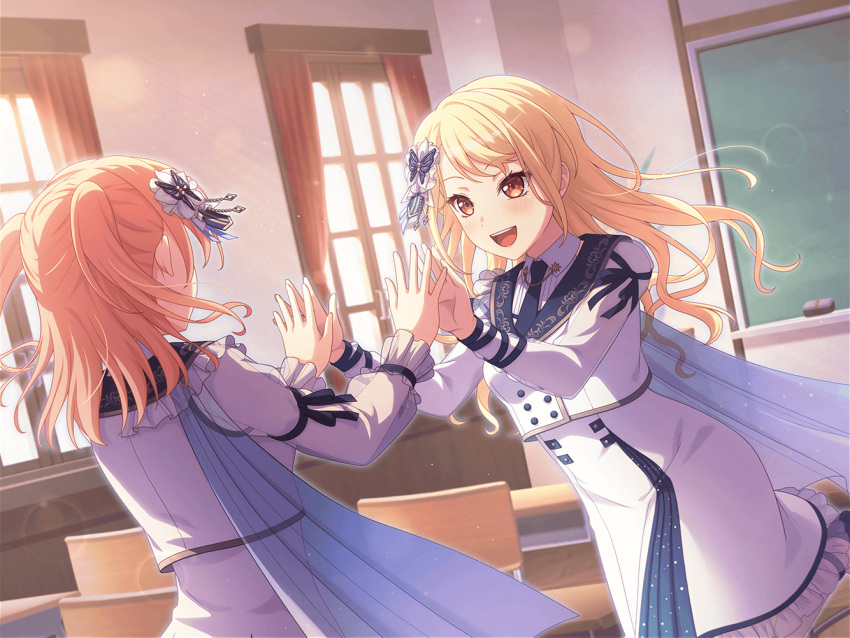 Safebooru - bang dream! blonde hair dress kirigaya touko long hair smile yellow eyes | 5103273