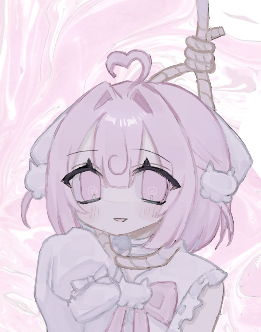 Safebooru - 1girl female looking at viewer noose open mouth oversized ...