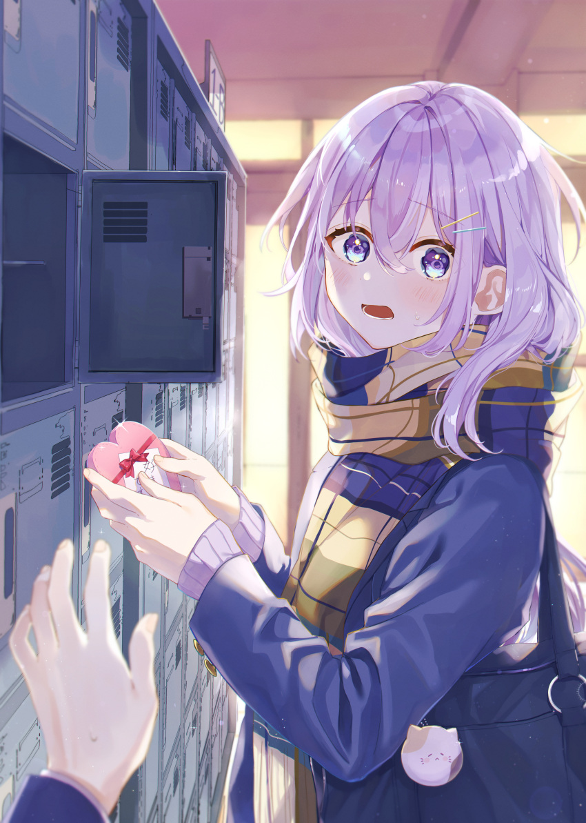 Safebooru - 2girls absurdres animal charm blush caught charm (object) day female pov getabako ...