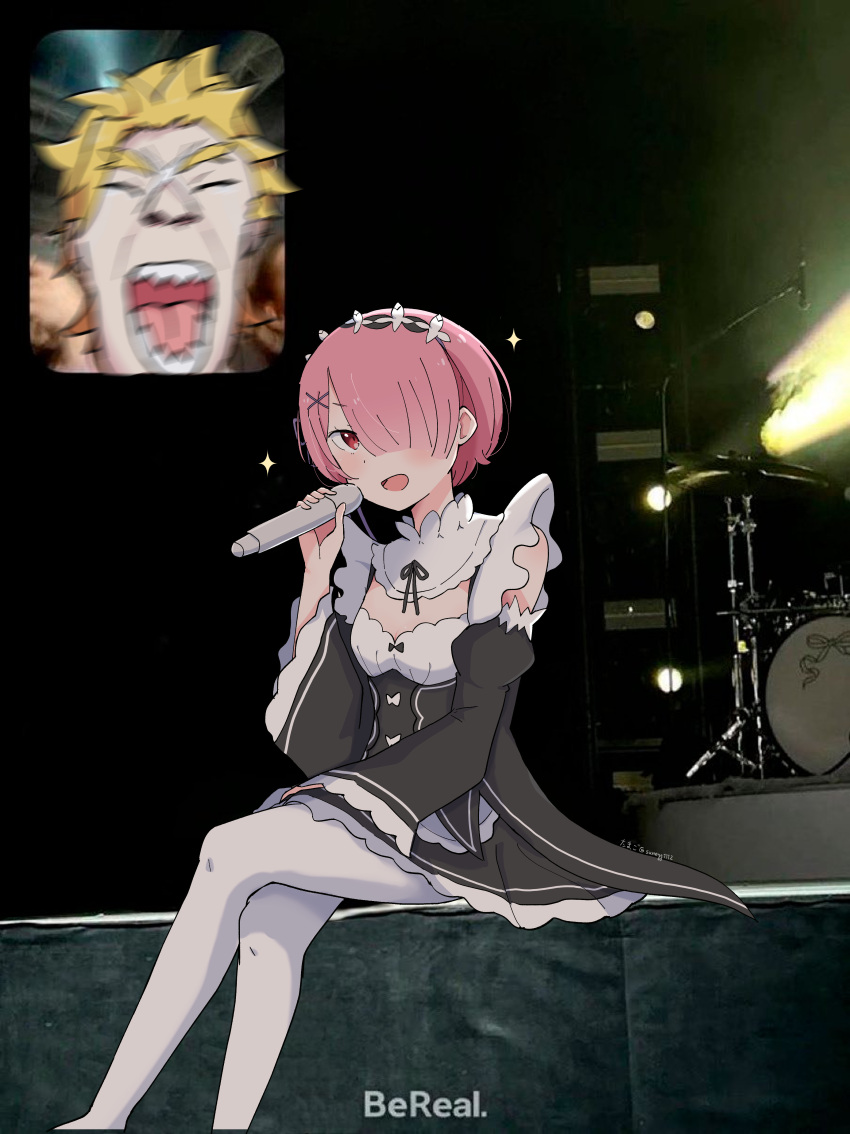 Safebooru - 1boy 1girl absurdres bereal blonde hair closed eyes ...