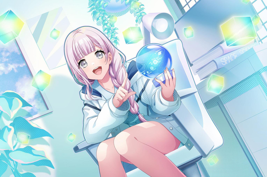 Safebooru - d4dj dress grey eyes izumo saki long hair silver hair smile | 5124853