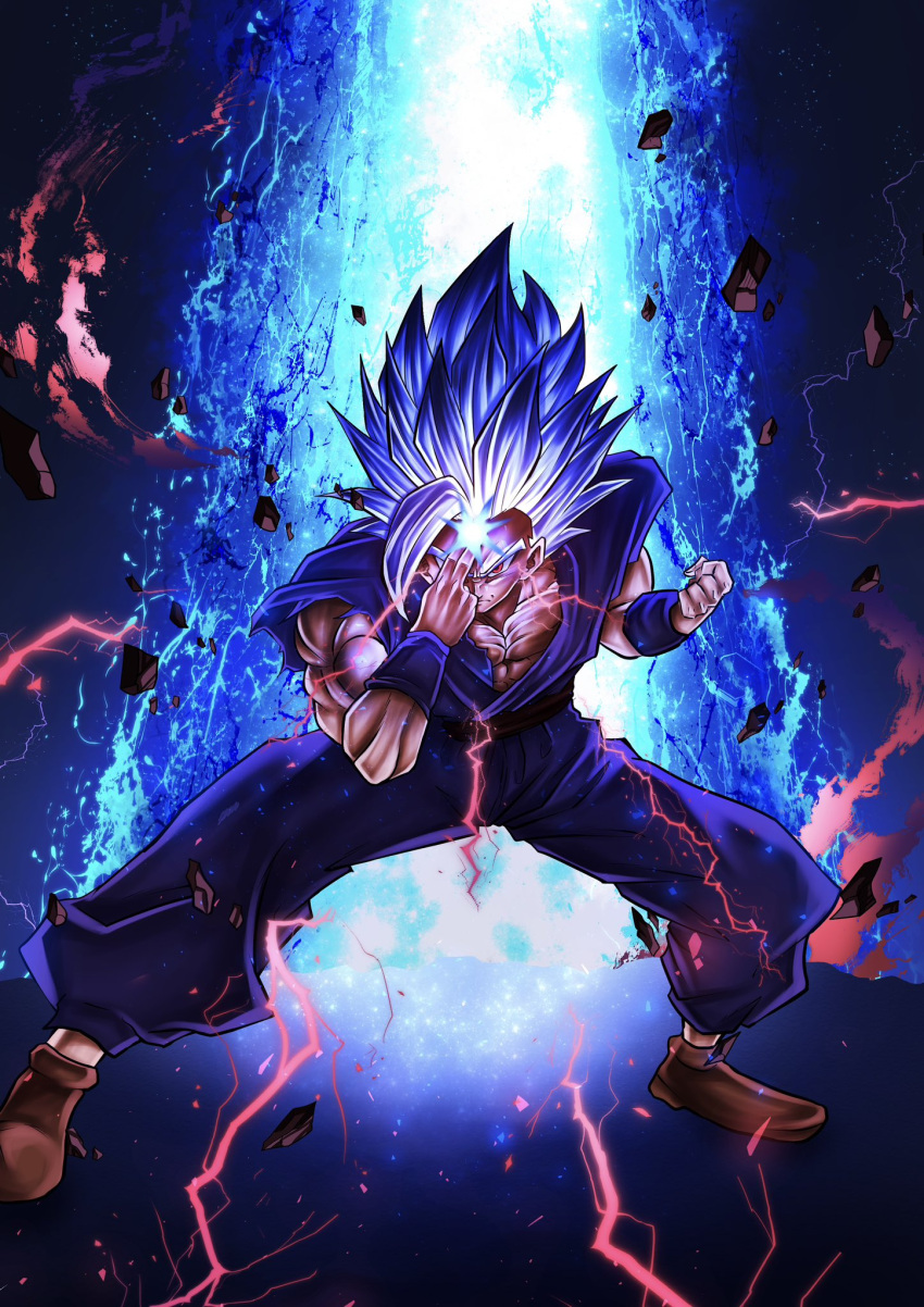 Safebooru - 1boy aura brown footwear dougi dragon ball dragon ball ...