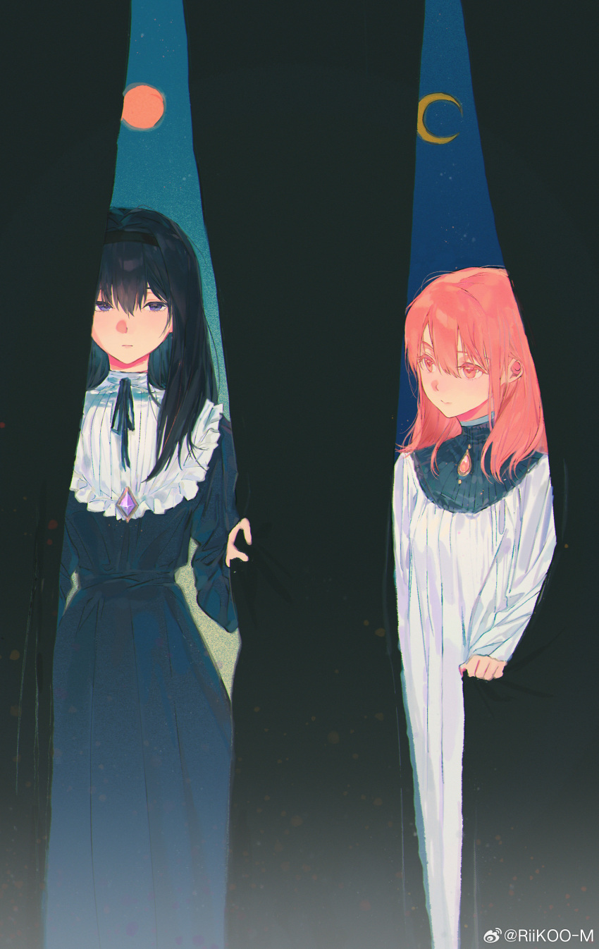 Safebooru - 2girls absurdres akemi homura artist name black curtains ...
