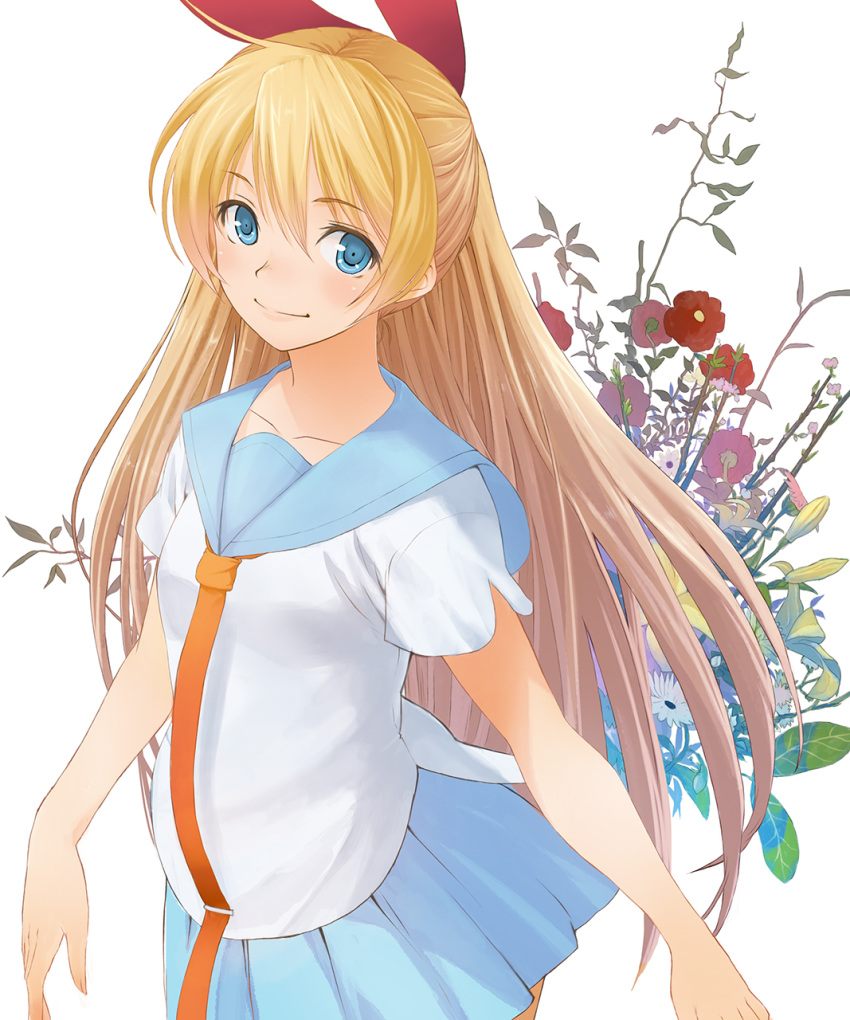 Safebooru - 1girl blonde hair blue eyes blue sailor collar blue skirt bonyari high school ...