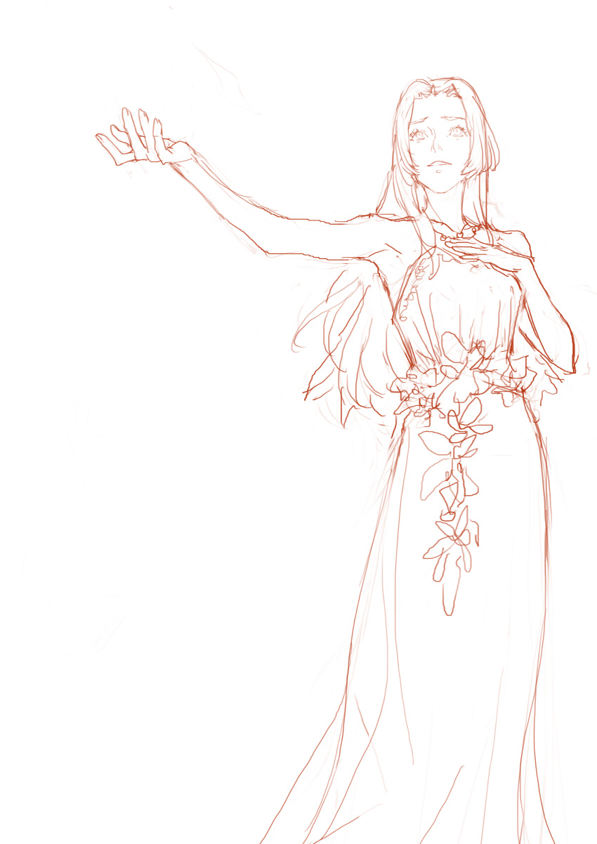 Safebooru - 1girl absurdres aerith gainsborough aerith gainsborough (white floral dress) af cf ...