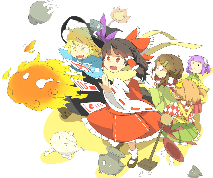 Safebooru - ... (user eegj4223) 5girls absurdres black footwear black ...