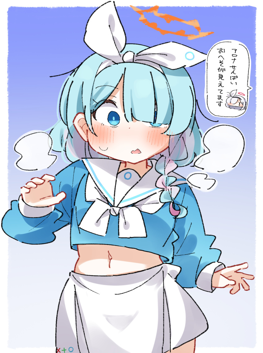 Safebooru - 2girls arona (blue archive) blue archive blue background ...