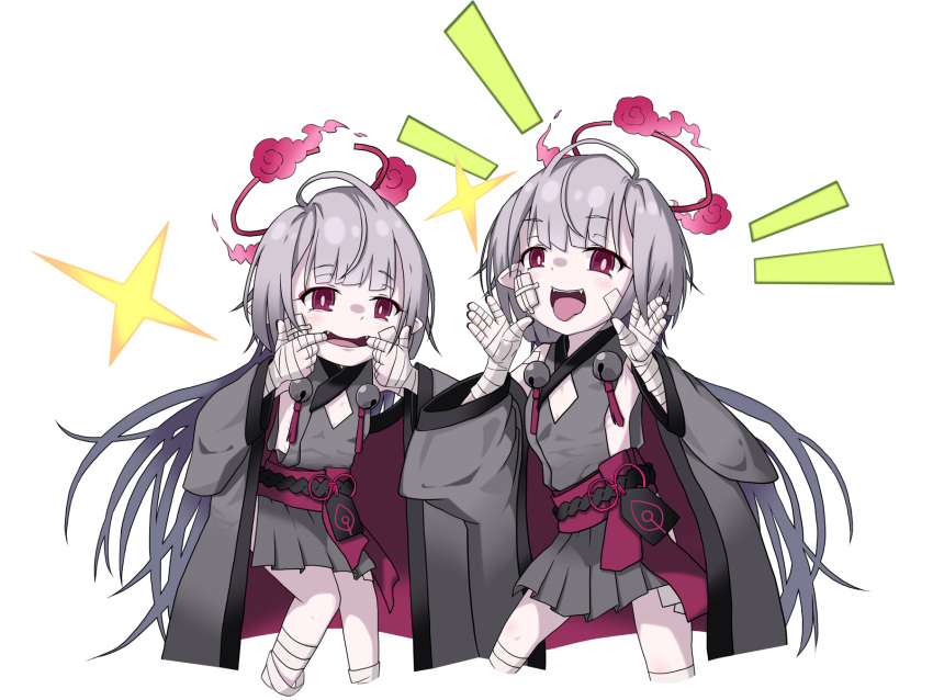 Safebooru - 2girls bandaged arm bandaged hand bandaged leg bandages bandaid bandaid on cheek ...