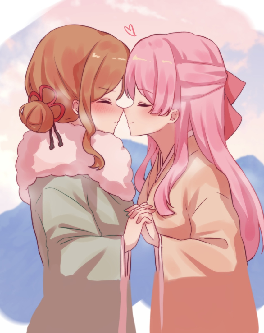 Safebooru - 2girls alternate hairstyle bang dream! bang dream! it's mygo!!!!! blush brown hair ...