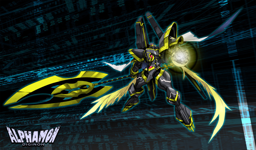 Safebooru - alphamon alphamon ouryuuken armor black armor black helmet ...