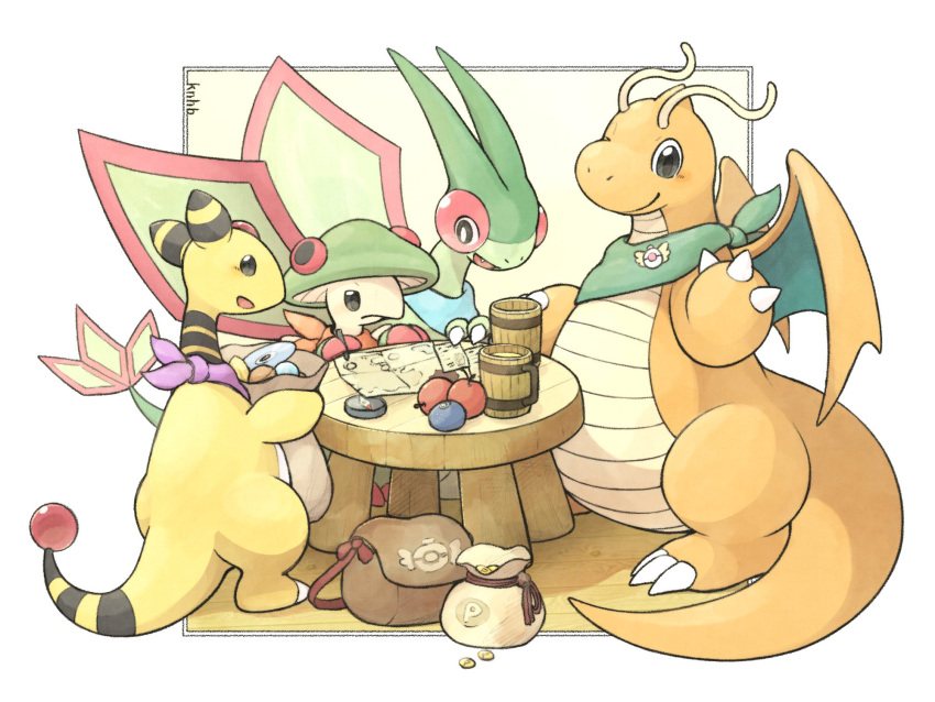 Safebooru - ampharos antennae apple bag berry (pokemon) breloom claws ...