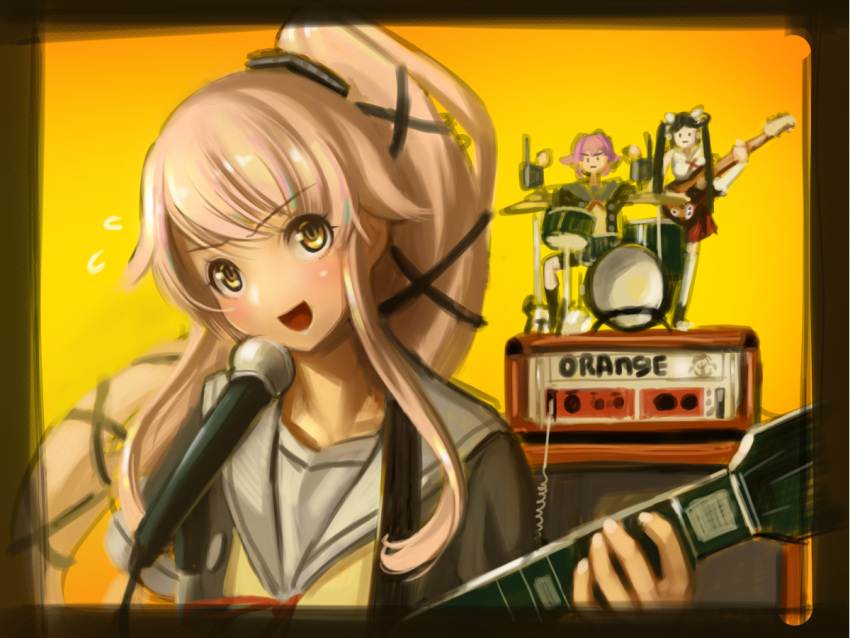 Safebooru - 3girls amplifier bad id bad pixiv id black hair blush ...