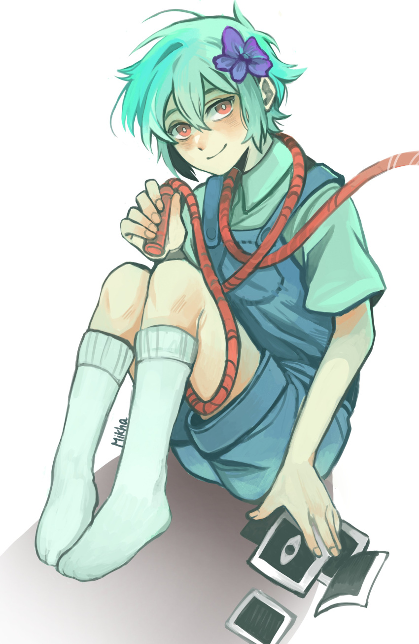 Safebooru - 1boy absurdres basil (headspace) (omori) basil (omori) blue ...