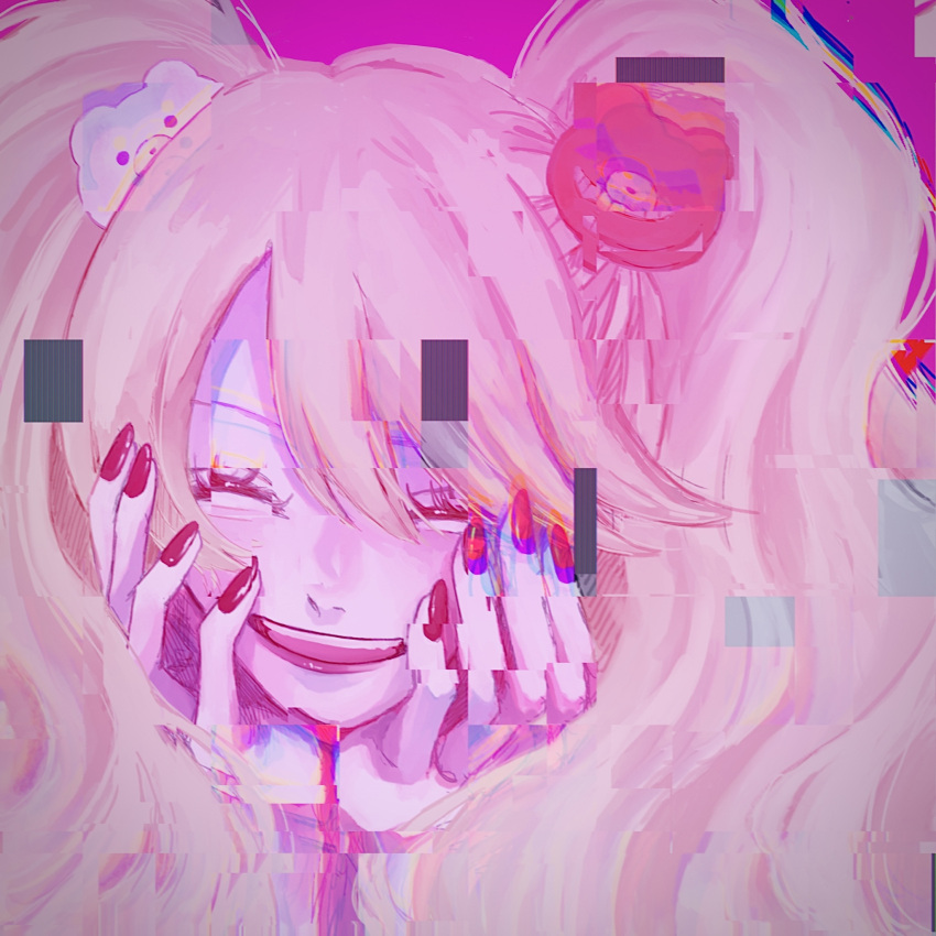 Safebooru - 1girl :d bear hair ornament blonde hair c (srhtguy ...