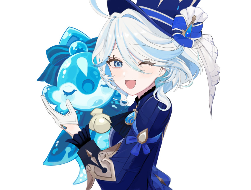 Safebooru - 1girl ascot blue ascot blue brooch blue eyes blue gemstone ...