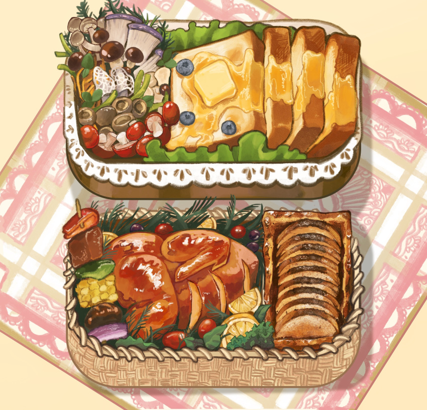 Safebooru - bento blueberry bluebluecathy bread bread slice butter ...