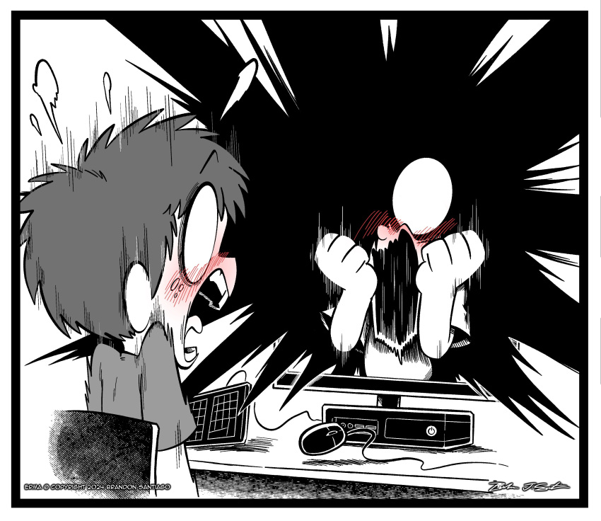 Safebooru - 1boy 1girl absurdres black border border brandon santiago ...