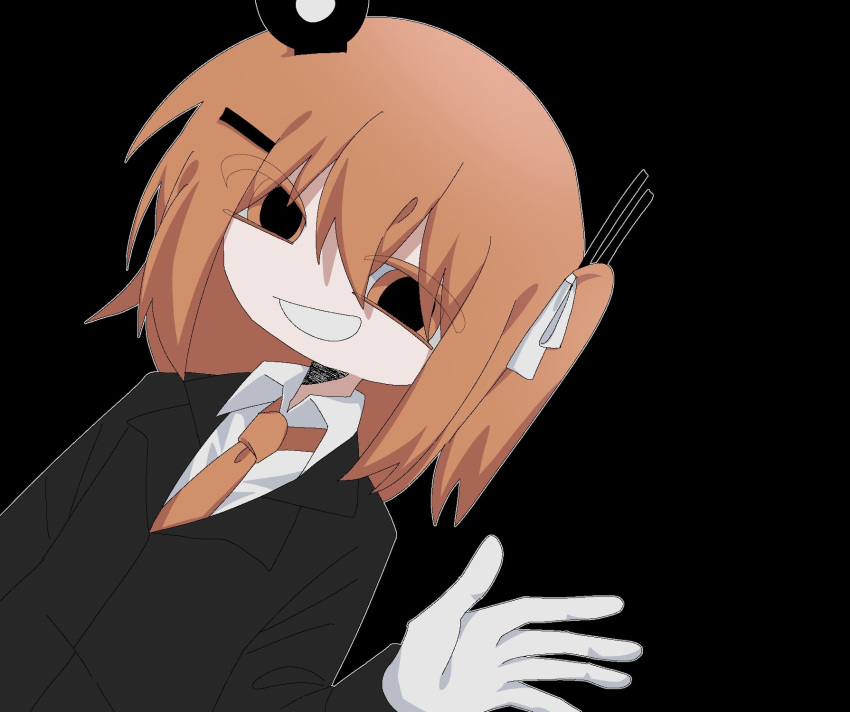 Safebooru - 1girl a.i. voice adachi rei alternate costume black background black jacket cho (cho ...