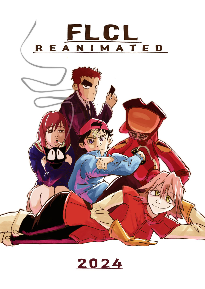 Safebooru - 1other 2boys 2girls :3 amarao animal animal hug backwards ...