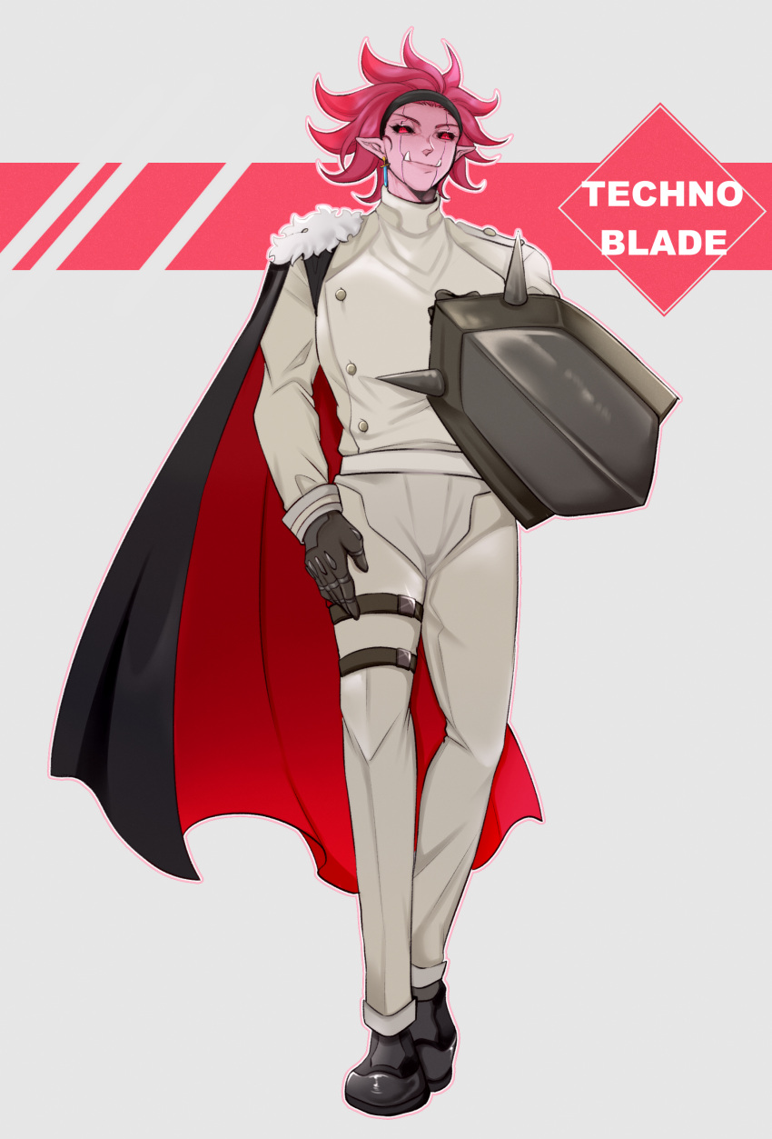 Safebooru - 1boy absurdres alternate costume alternate hairstyle armor black cape cape character ...