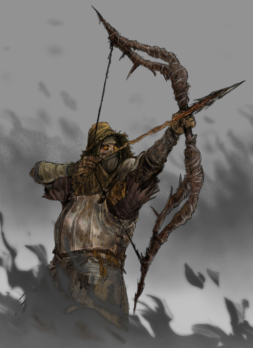 Safebooru - 1boy absurdres aiming arrow (projectile) bow (weapon) drake ...