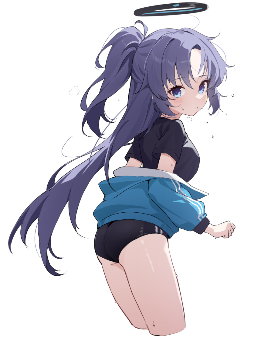 Safebooru - 1girl blue archive blue buruma buruma gyool halo highres looking at viewer official ...