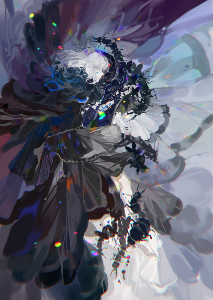 Safebooru - 1boy absurdres bug butterfly wings centipede chromatic ...