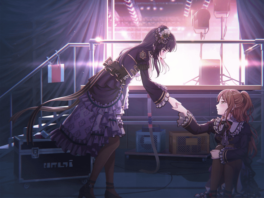 Safebooru - bang dream! black hair dress long hair shirokane rinko violet eyes | 4963571